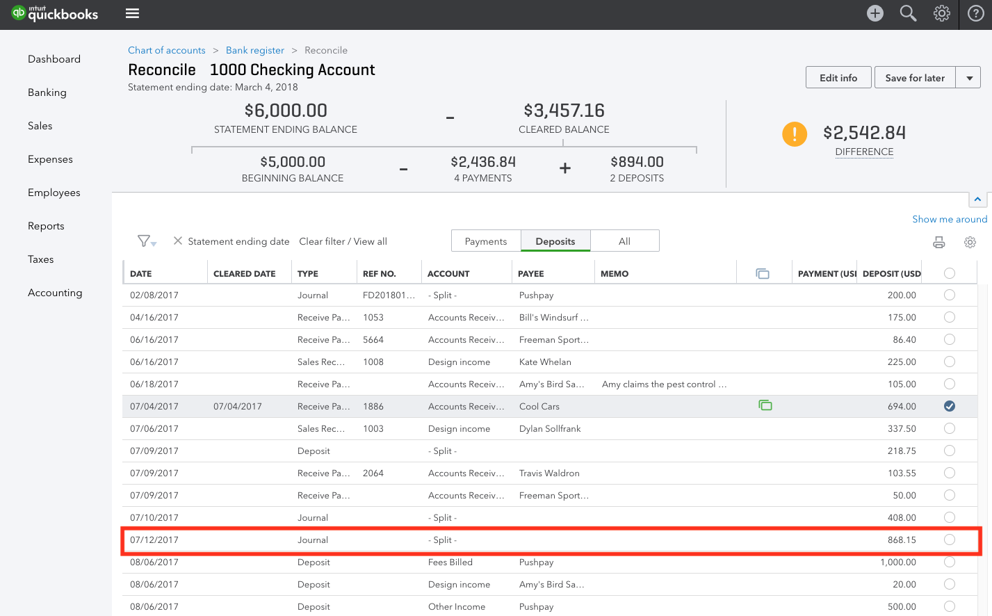 How to Reconcile with QuickBooks Online