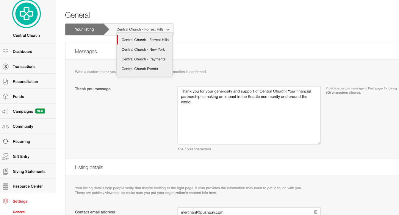 How to Customize the Thank you Message